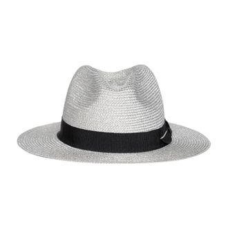 Le Tricot Perugia Silberner Lurex Panama Hut - - Accessories - Damen - Mehrfarbig - ONE SIZE
