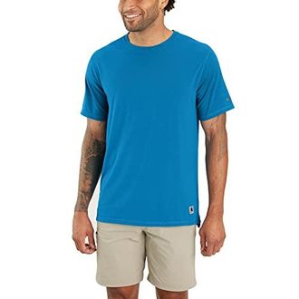 Carhartt Work in Progress T-shirt &agrave; manches courtes LWD Relaxed Fit SHIRT Homme, bleu, L