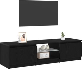Generic TV-Schrank mit LED-Leuchten, TV-Board, Fernsehtisch, St&auml;nder, Konsole, Fernsehschrank, M&ouml;bel, Fernsehm&ouml;bel (Wei&szlig; 120x30x36 cm) (140 x 40 x 36 cm)