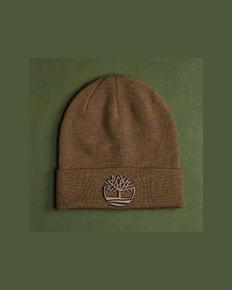 Timberland M&uuml;tze mit 3D-Stickerei in Braun, Braun