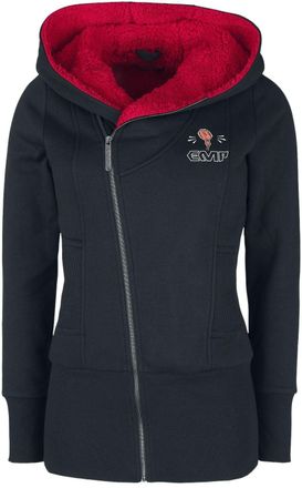 EMP Stage Collection Damen Kapuzenjacke mit Rockhand Motiv Logo schwarz S