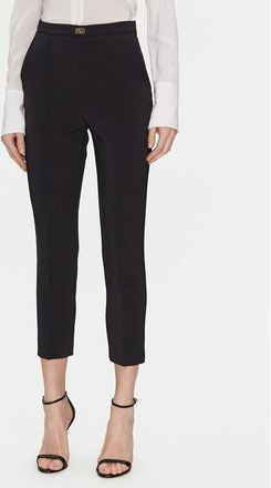 Elisabetta Franchi Stoffhose PA-076-51E2-V280 Schwarz Regular Fit