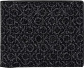 Calvin Klein Homme, Accessoires, Noir, Taille: ONE Size Monogram Bi-Fold Wallet