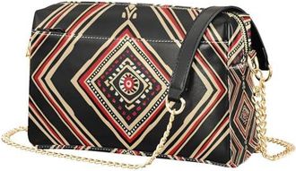 Mnsruu Sacs à bandoulière en cuir pour femme, motif graffiti bohème, sac à main