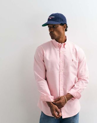 Polo Ralph Lauren Chemise Oxford ajust&eacute;e - Rose clair