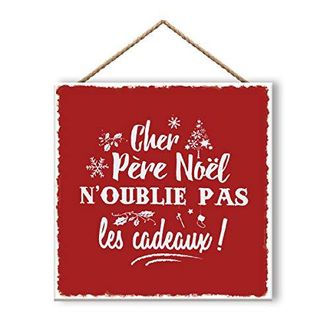 Enesco Kleine Messaggi Lotto 6 Holzplatten N Oublie Pas Les Cadeaux 20 cm