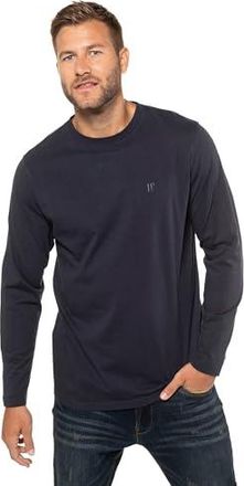 JP1880 Hommes Grandes Tailles L-8XL Shirt Manches Longues en Coton Bleu Marine 4XL 702559 70-4XL