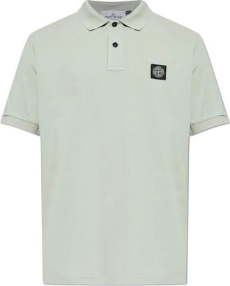 Stone Island Homme, Tops, Vert, Taille: 2XL Polo With Logo Patch