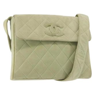 Chanel Pre-owned Vintage Schultertasche aus Wildleder - - Pre-owned - Damen - Gr&uuml;n - ONE SIZE