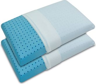 Baldiflex Kopfkissen aus Memory-Schaum, Modell: Neck Premium Fresh, mit Belüftungslöchern, gegen Halswirbelschmerzen, orthopädisch, erfrischend