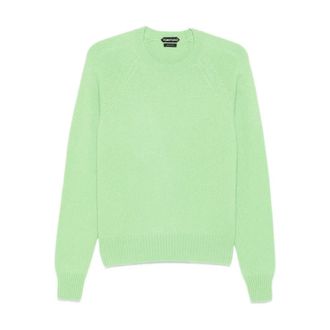 Tom Ford Kaschmir Rundhalspullover - - Knitwear - Herren - Gr&uuml;n - L