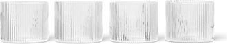 Ferm Living Verres Ripple bas - Set de 4 Ferm Living