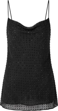 Trussardi Jeans-Oberteil mit Tr&auml;gern und Glitzerpunkten - - Tops - Damen - Schwarzk - S