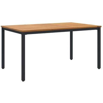 vidaXL Gartentische Natur und Schwarz 150 x 90 x 75 cm Vidaxl