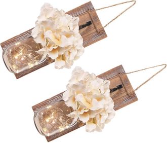 Cabilock Retro Wandleuchte mit Kerzenhalter Glas Dekorative Wandlampe f&uuml;r Weihnachtsdeko und Dinnerpartys Warmes Licht f&uuml;r Wohnzimmer und Au&szlig;enbereich