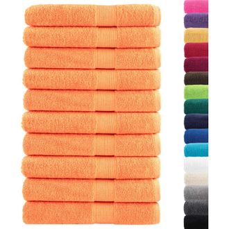 vidaXL Premium-Saunatücher solund 10 Stk. Orange 80x200 cm 600 g/m² Vidaxl