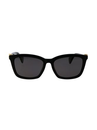 Gucci lunettes de soleil carr&eacute;es &agrave; plaque logo - Noir