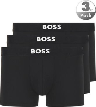 HUGO BOSS Herren Trunks schwarz Mikrofaser unifarben