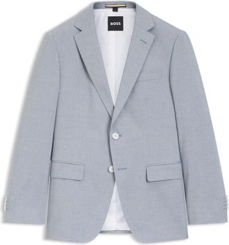 HUGO BOSS Homme, Vestes, Bleu, Taille: 3XL Veste ajust&eacute;e en mousseline &agrave; motifs