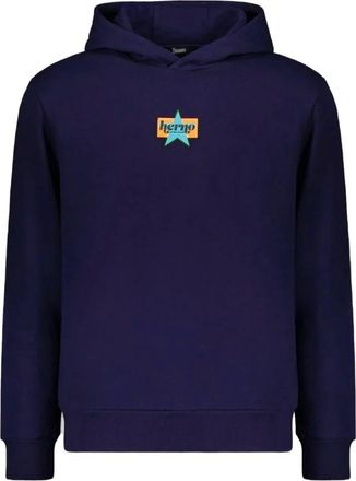 Herno Homme, Sweatshirts et sweats &agrave; capuche, Bleu, Taille: L Logo SweaT-shirt