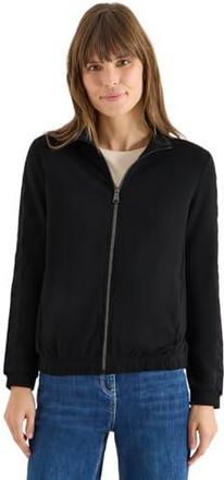 Cecil 3228453 Veste Douce avec détails de Bande adhésive, Noir, XXL Femme