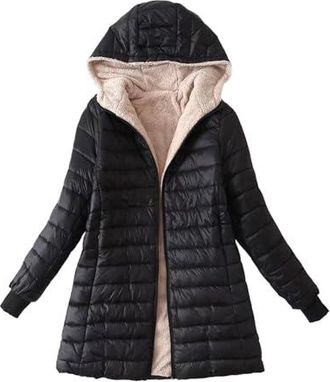 Generic Doudoune Femme Hiver Chaud Imperm&eacute;able Doudoune Longue Femme Grande Taille Doudoune en Coton Doudoune l&eacute;g&egrave;re avec Veste dhiver &agrave; Capuche Veste De Rand