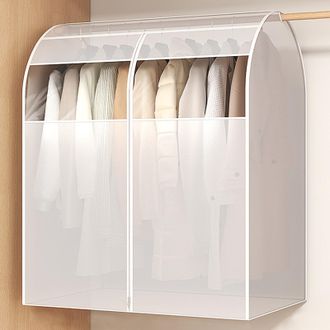 Generic Kleiderbeutel Hohe Kapazität Vollständig Umschlossen Transparentes Fenster mit Reißverschluss Staubdicht und Feuchtigkeitsbeständig Kleidersäcke Motte