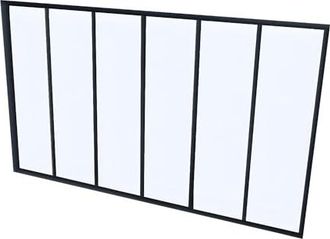 Vente-Unique Verri&eacute;re Atelier en Aluminium thermolaqu&eacute; - 180x130 cm - Noir - Bayview