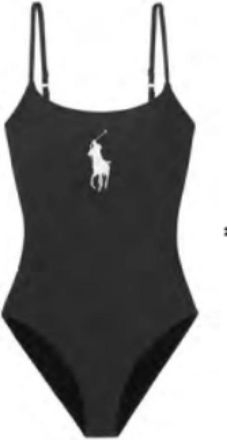 Polo Ralph Lauren Femme, Maillots de bain, Noir, Taille: 36 FR Maillot de bain une pi&egrave;ce