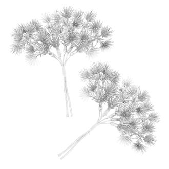 Cabilock 2 St&uuml;ck K&uuml;nstliche Weihnachts Kiefernspie&szlig;e aus Kunststoff Realistische Tannenzapfenst&auml;be in Gold und Silber f&uuml;r Weihnachtsbaum Kranzdeko Festdekorati