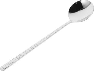 STOBOK Gro&szlig;er Servierl&ouml;ffel Aus Edelstahl Tief Geh&auml;mmert Langer Griff Vielseitiger Pastal&ouml;ffel Und Suppenl&ouml;ffel F&uuml;r K&uuml;che Und Gastronomie