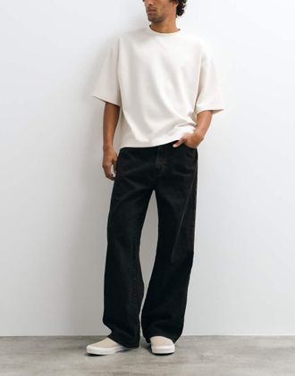 Abercrombie & Fitch jean baggy noir brun-Marron