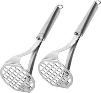 Westmark 2 Kartoffelstampfer Glory - Länge: je 25,7 cm, Rostfreier Edelstahl - Silber, 184822E3