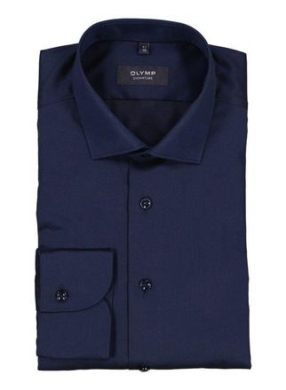 Olymp Herren Hemd blau Baumwolle