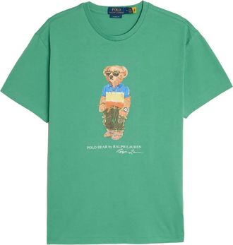 Polo Ralph Lauren T-Shirt mit B&auml;renmotiv - Gr&uuml;n