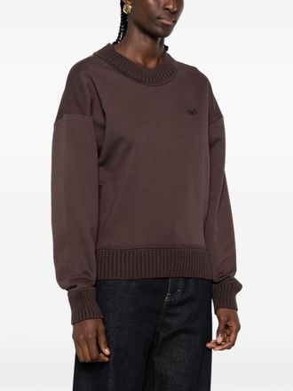 Closed Embroidered Logo Cotton Sweatshirt - Brown
