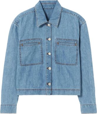 Claudie Pierlot chemise en jean &agrave; boutonni&egrave;re - Bleu