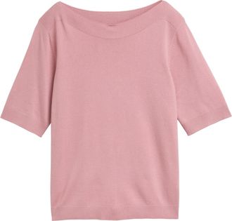 Tom Tailor Damen 1048314 Strickpullover mit U-Boot-Ausschnitt, 11055-Morning Pink, XXL