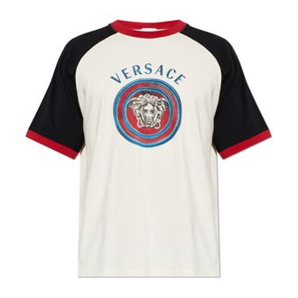 Versace Homme, Tops, Beige, Taille: XL T-Shirt Imprim&eacute;