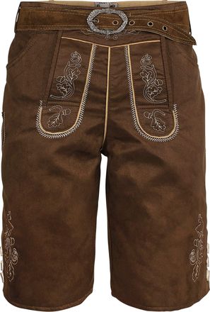 By Johanna Trachtenlederhose STYL Herren mit G&uuml;rtel Hose kurz Braun Vegan Oktoberfest 56