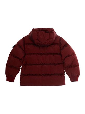 Stone Island Boys Short Parka Tech Fabric Red Padded Jackets