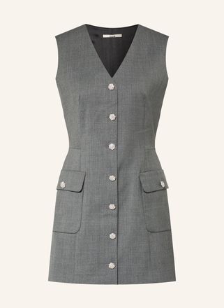 Maje Kleid Mit Schmucksteinen grau