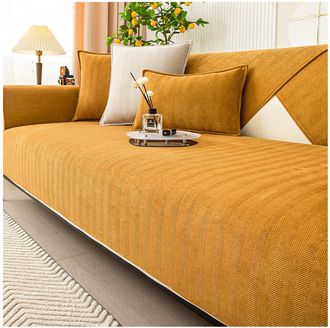 Generic Rutschfester Sofabezug, 70 x 180 cm, Fischgr&auml;tenmuster, Chenille-Sofabezug, 1/2/3/4-Sitzer, f&uuml;r M&ouml;belschutz im Wohnzimmer, Anbausofa (waschbar)