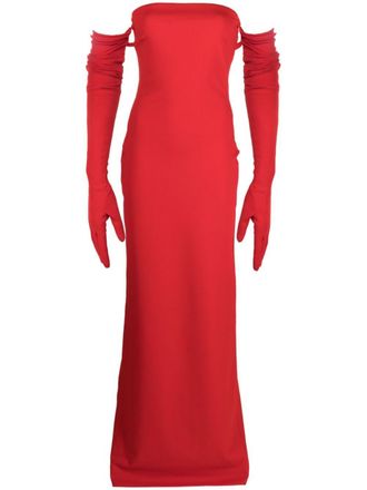 Solace London Schulterfreies Abendkleid - Rot