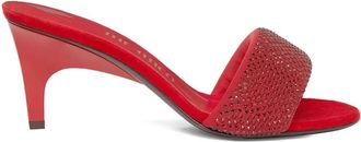 The Attico Mules mit Kristallen 60mm - Rot