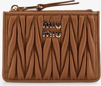 Miu Miu Quilted leather card holder - MIU MIU - gender_Woman