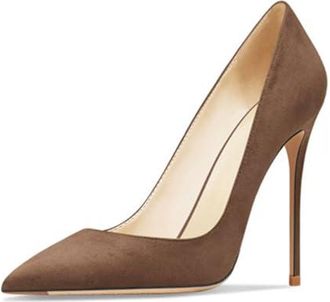 Generic Qynthra Escarpins de Robe de Cour Femme &agrave; Bout Pointu Talons Hauts Aiguilles Su&egrave;de &agrave; Enfiler pour Soir&eacute;e en Bo&icirc;te de Nuit et Sortie Nocturne Sexy &Eacute;l&eacute;g