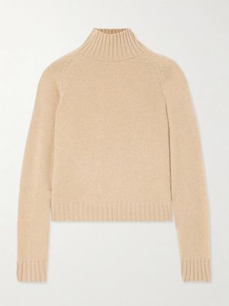 The Elder Statesman Pull À Col Montant En Cachemire - Marron