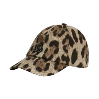 Dolce & Gabbana Baseball-Cap aus Baumwolle mit Leopardenmuster - - Accessories - unisex - Braun - XL