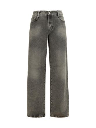Ermanno Scervino Womens Baggy Jeans Jet Black Cotton